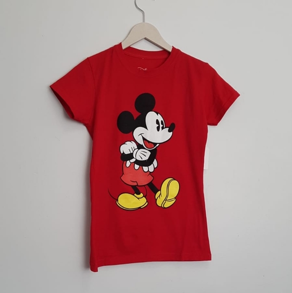 Disney | Tops | Mickey Mouse Red Tshirt Us Size S | Poshmark